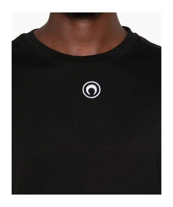 MARINE SERRE Embroidered Logo Short Sleeve Tee