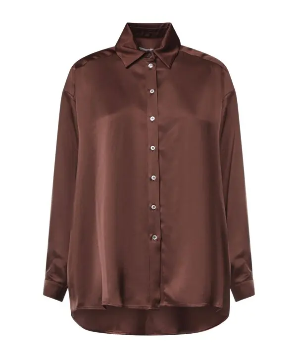 OTTOD'AME Satin Button-up Shirt