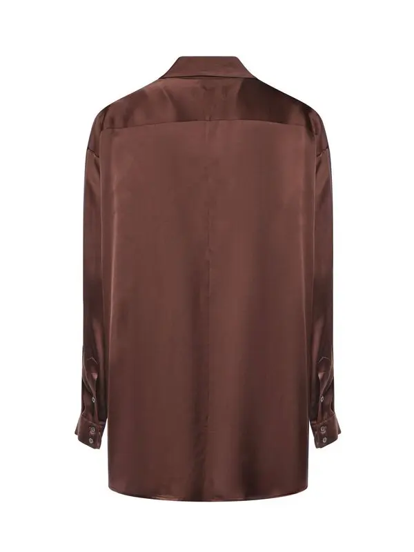 OTTOD'AME Satin Button-up Shirt