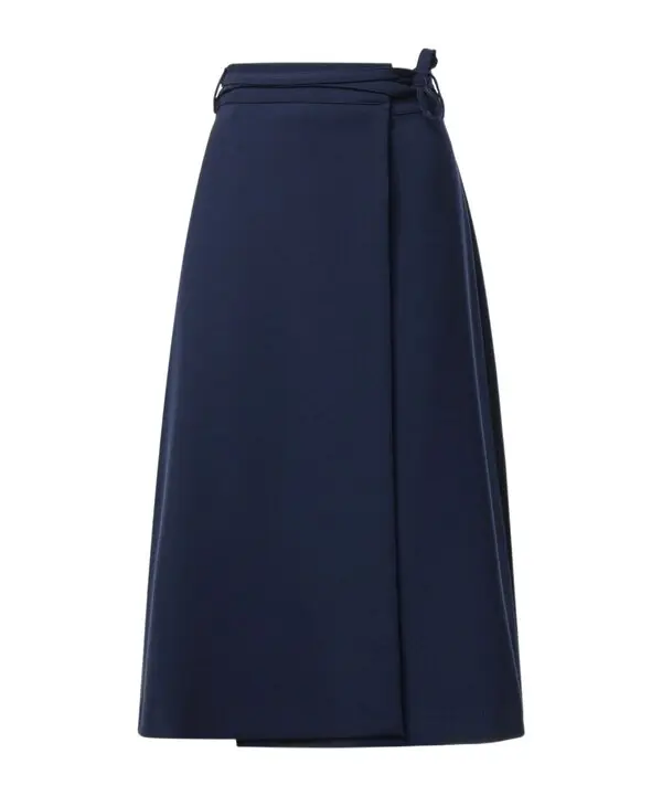 OTTOD'AME Belted Wrap Midi Skirt