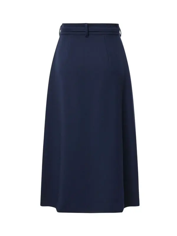OTTOD'AME Belted Wrap Midi Skirt