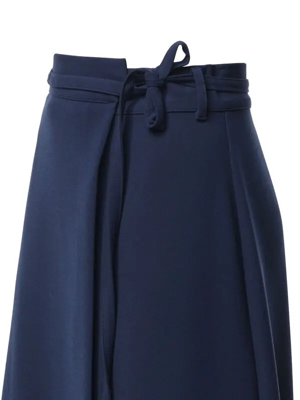 OTTOD'AME Belted Wrap Midi Skirt