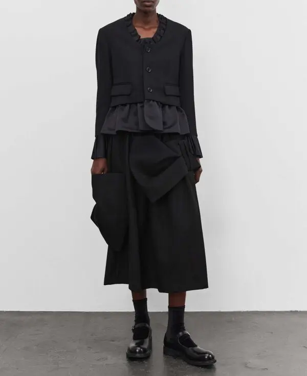 Comme Des Garçons Ruffle-trim Blazer