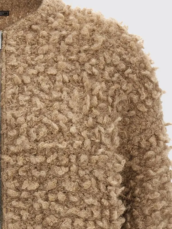 Peserico Bouclé Zip Knitted Jacket