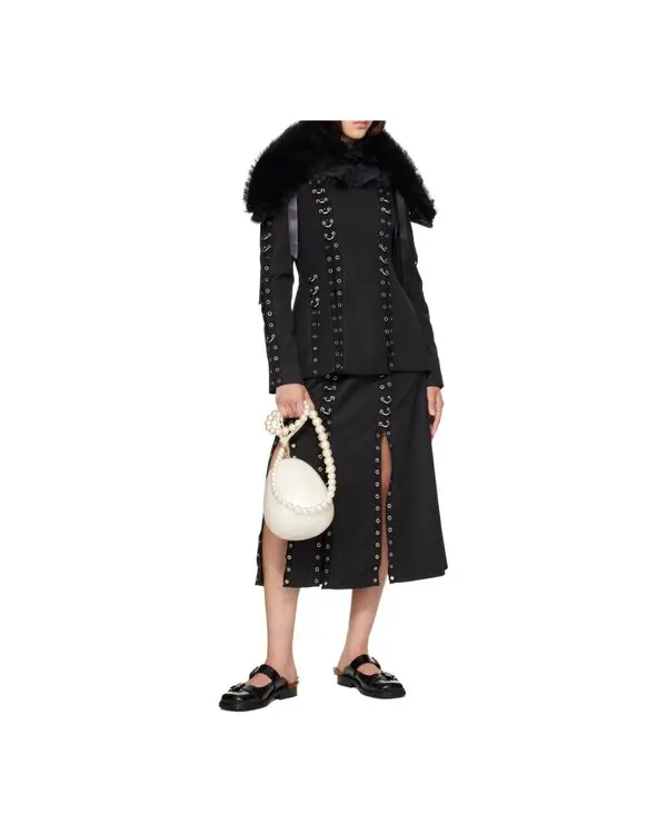 Simone Rocha Grommet Ring Sculpt Ripple Skirt