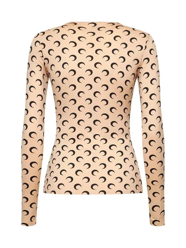 MARINE SERRE Moon-print Crew-neck T-shirt