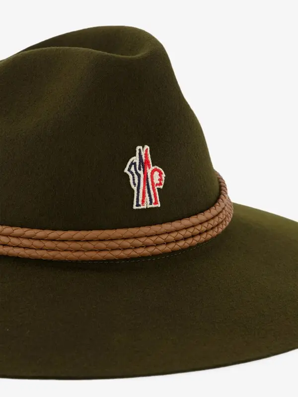 Moncler Logo-appliqué Wide-brim Hat