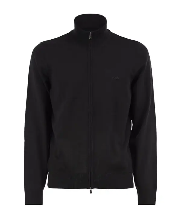 Hugo Boss Long Sleeved Balonso Zipped Cardigan