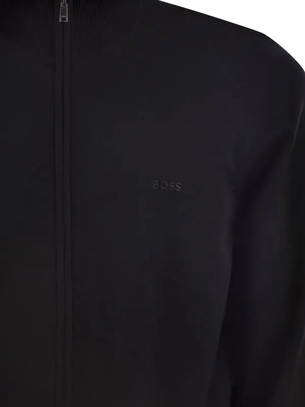 Hugo Boss Long Sleeved Balonso Zipped Cardigan