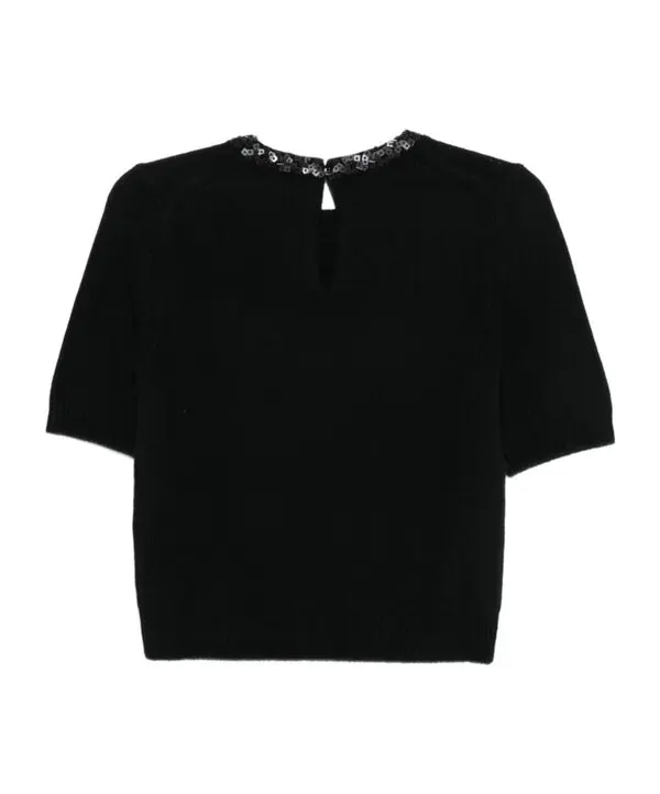 SEMICOUTURE Embroidered And Sequined T-shirt
