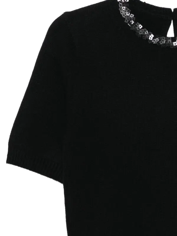 SEMICOUTURE Embroidered And Sequined T-shirt