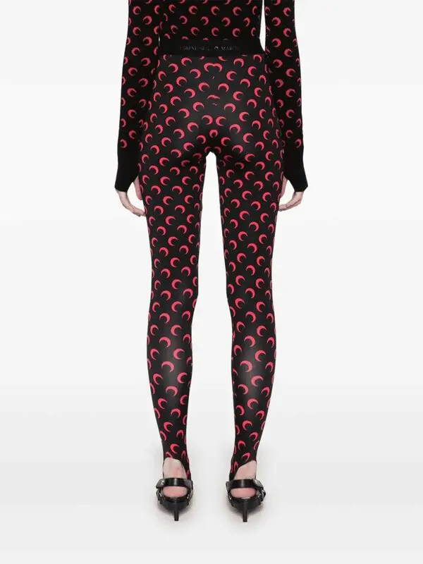 MARINE SERRE All-over Print Leggings With An Elastic Waistband