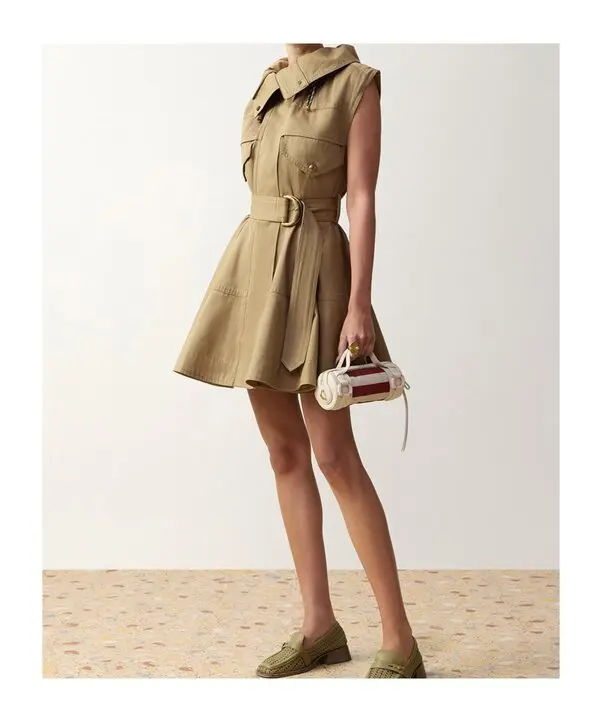 Zimmermann Clash Drill Utility Mini Dress