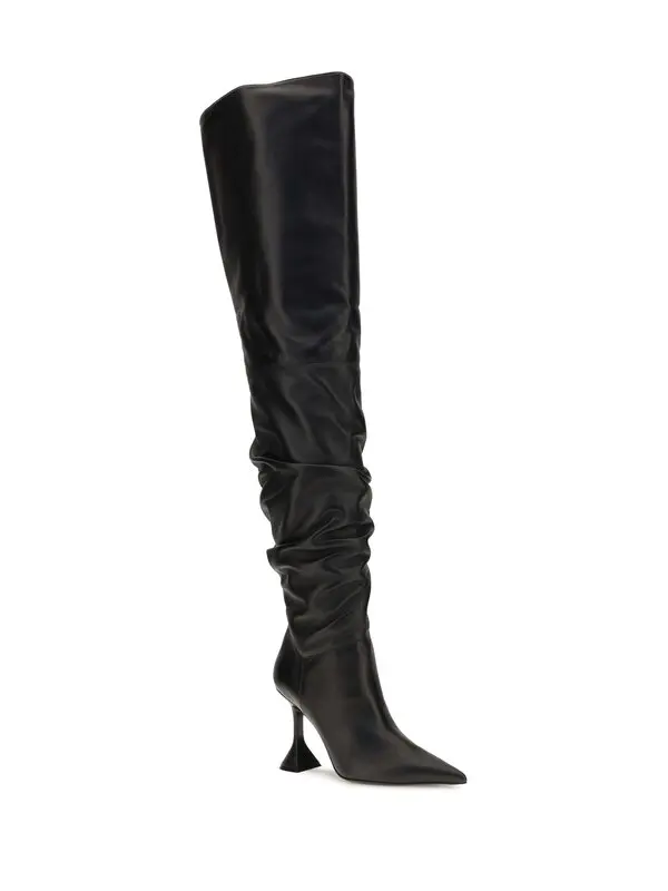Amina Muaddi Pointed-toe Knee-high Boots