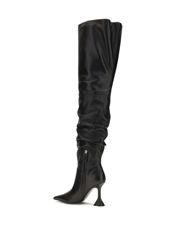 Amina Muaddi Pointed-toe Knee-high Boots