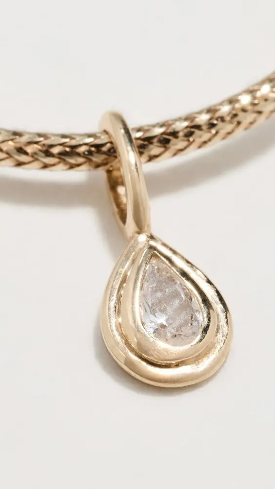 Adina Reyter Groovy Diamond Teardrop Collar Necklace