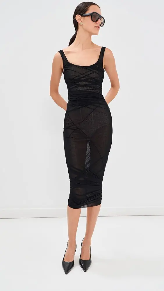 Attico Twisted Long Dress