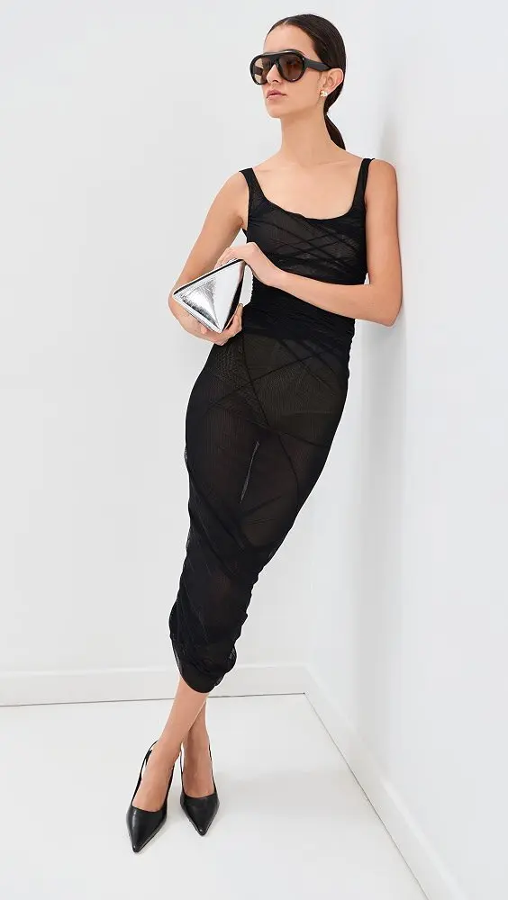 Attico Twisted Long Dress