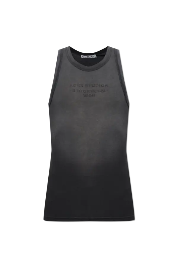 Acne Studios Sleeveless Tank Top With A ‘vintage’ Effect - Black