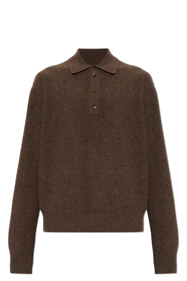 Bottega Veneta Wool Polo Sweater - Brown