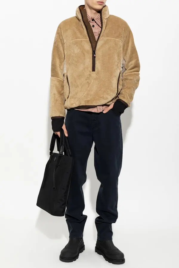 Moncler Performance & Style Sherpa Fleece Zip Pullover