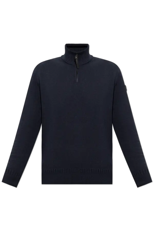 Moncler Logo-patch Sweater - Navy Blue