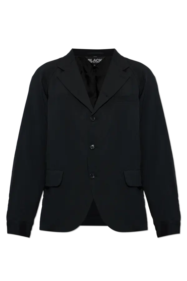 Comme Des Garçons Wool Jacket With Open Lapels - Black