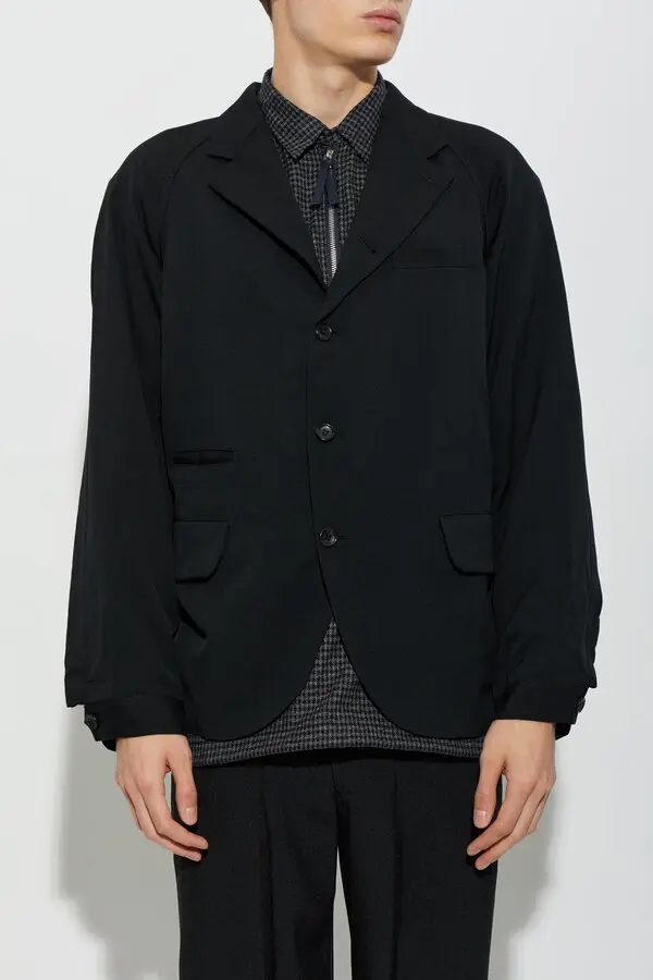 Comme Des Garçons Wool Jacket With Open Lapels