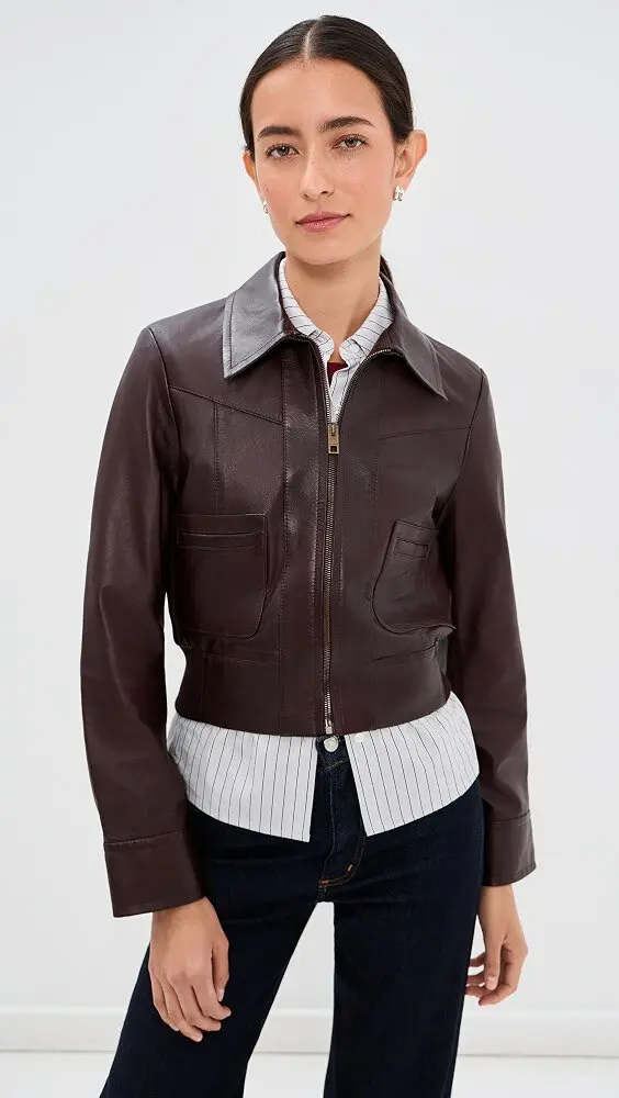 NILI LOTAN Charly Leather Jacket