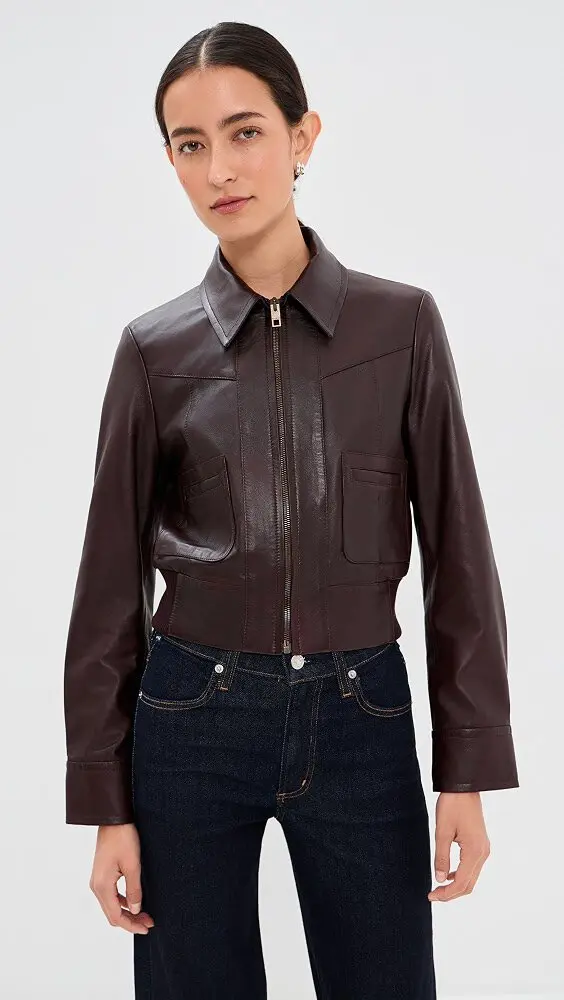 NILI LOTAN Charly Leather Jacket