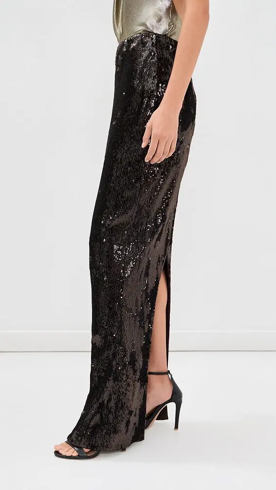 Balmain Sequined Long Skirt
