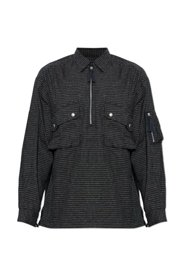 Comme Des Garçons Cotton Plaid Polo Shirt
