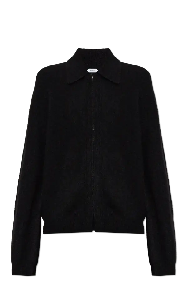 POST ARCHIVE FACTION Cardigan With Collar - Black
