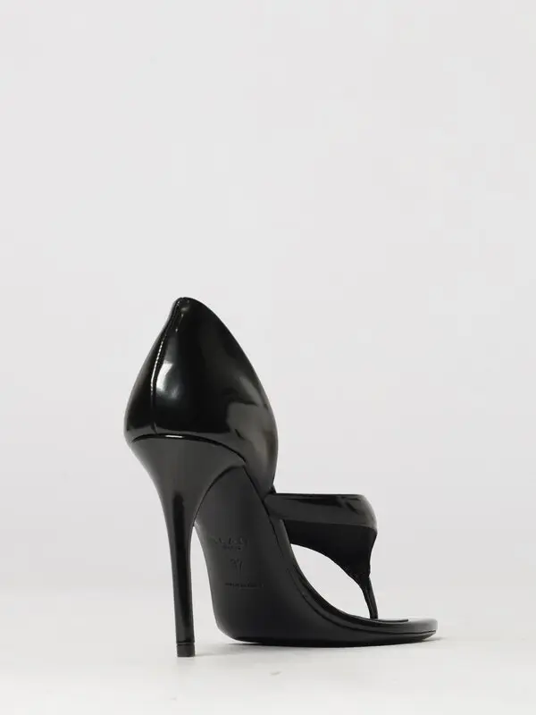 Alaïa Calfskin Leather Thong Mule Sandals With High Stiletto Heel