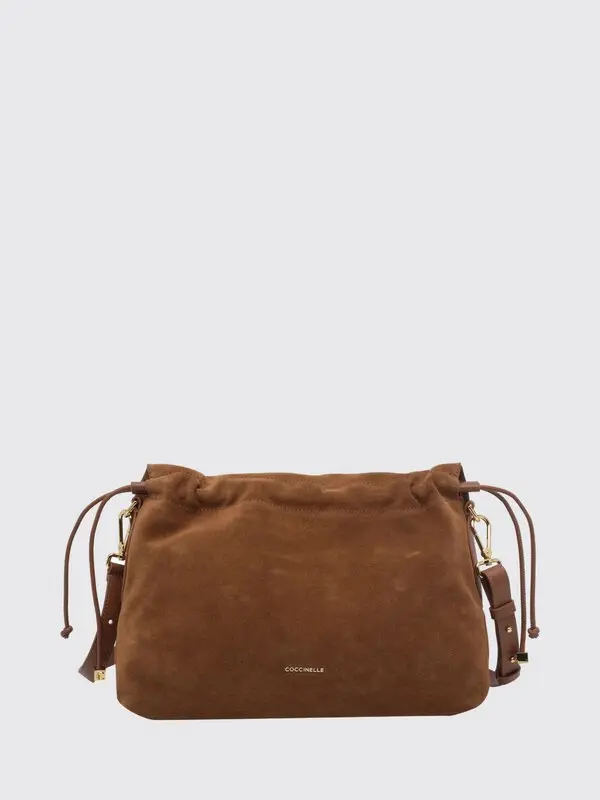 COCCINELLE Lidia Suede Calfskin Shoulder Bag With Drawstring