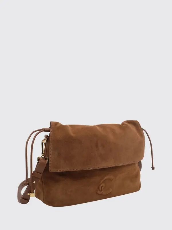COCCINELLE Lidia Suede Calfskin Shoulder Bag With Drawstring