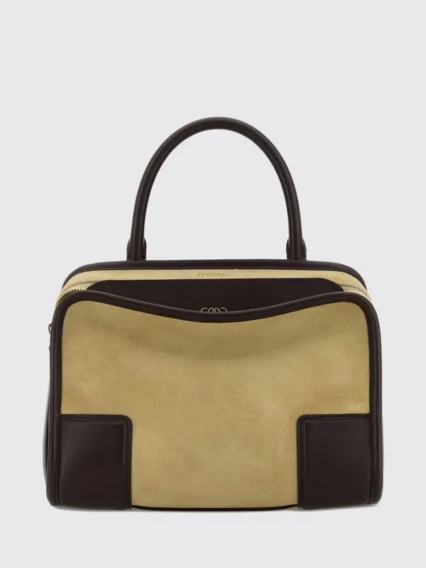 Loewe Amazona 180 Small Suede Handbag With Monogram Logo
