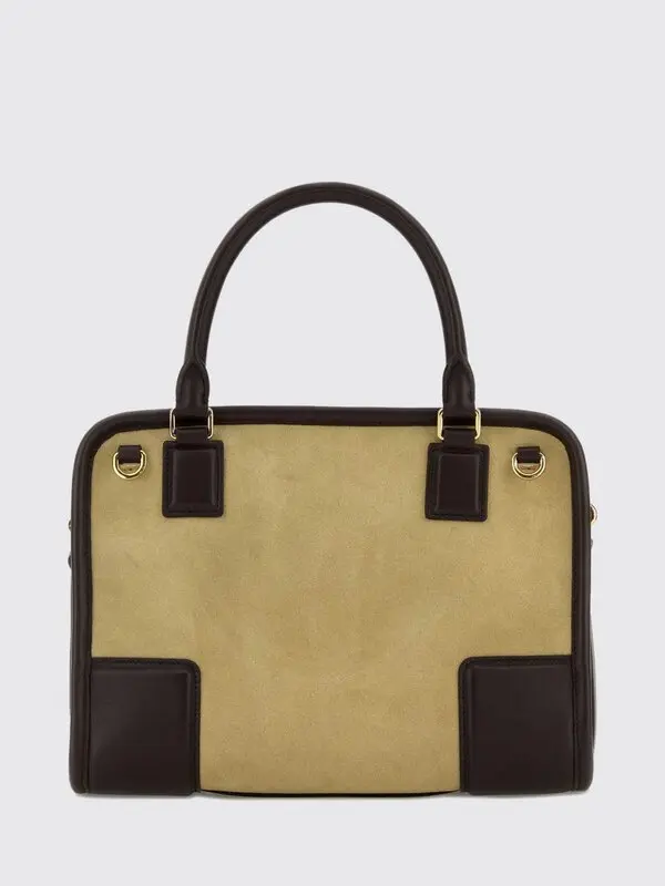 Loewe Amazona 180 Small Suede Handbag With Monogram Logo