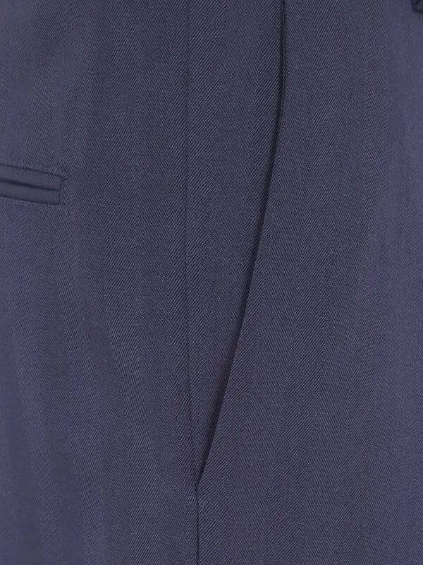 Jacquemus Slim Fit Pleated Tailored Trousers In Viscose Cotton Blend