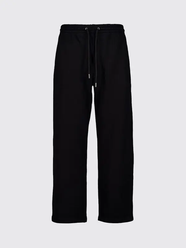 Off-White Diagonal Stripes Cotton Jogging Bottoms