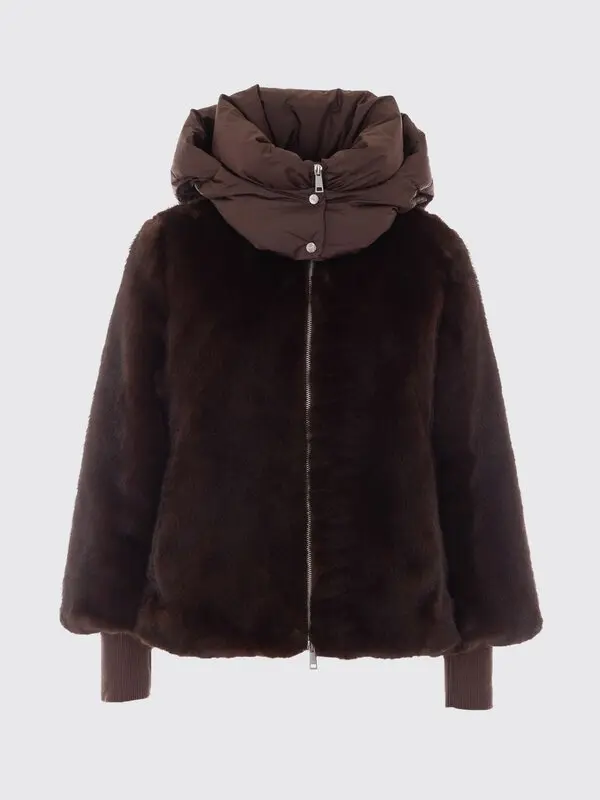 Add Faux Fur Jacket With Goose Down Ped Hood