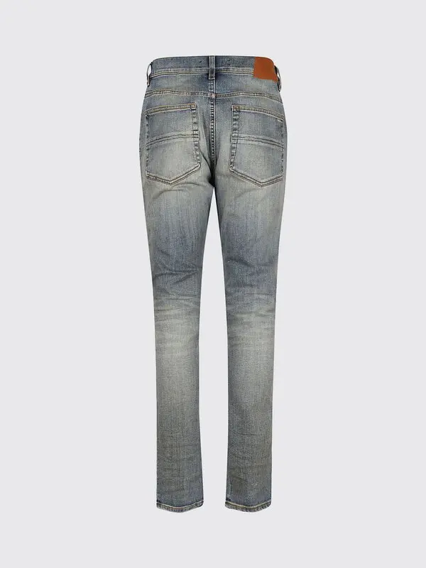 Amiri Mid-rise Straight Fit Distressed Stretch-denim Jeans