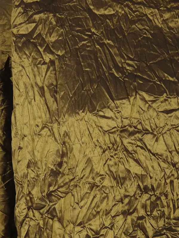 DANIELA GREGIS Long-sleeved Crinkled Silk Blouse - Yellow