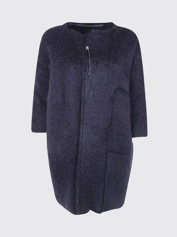 DANIELA GREGIS Single-breasted Knee-length Mohair And Silk Coat