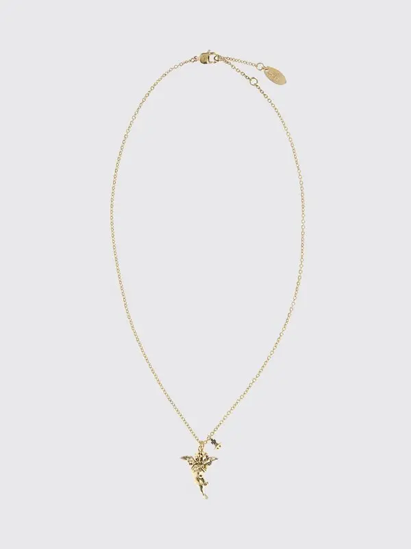 VIVIENNE WESTWOOD Engraved Logo Brass Pendant Necklace - Gold