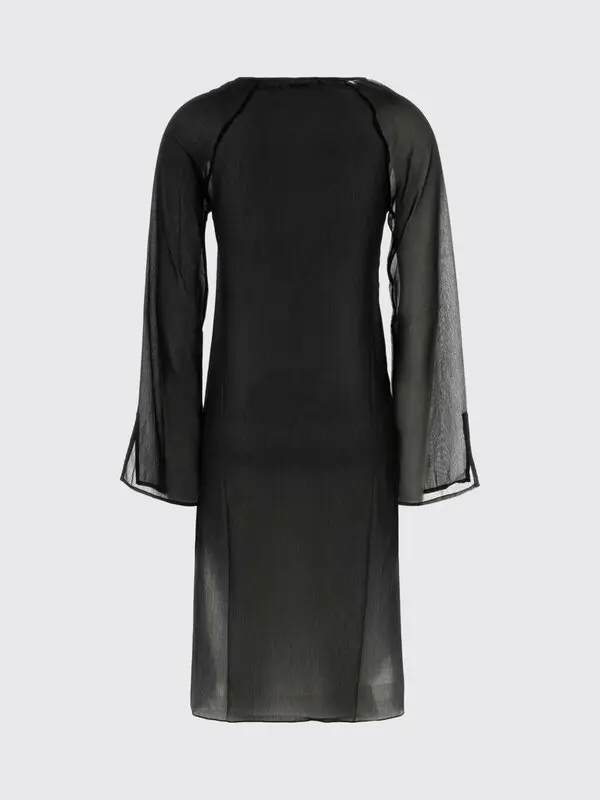 Gimaguas Long-sleeved Crêpe Midi Tunic With Crew Neck