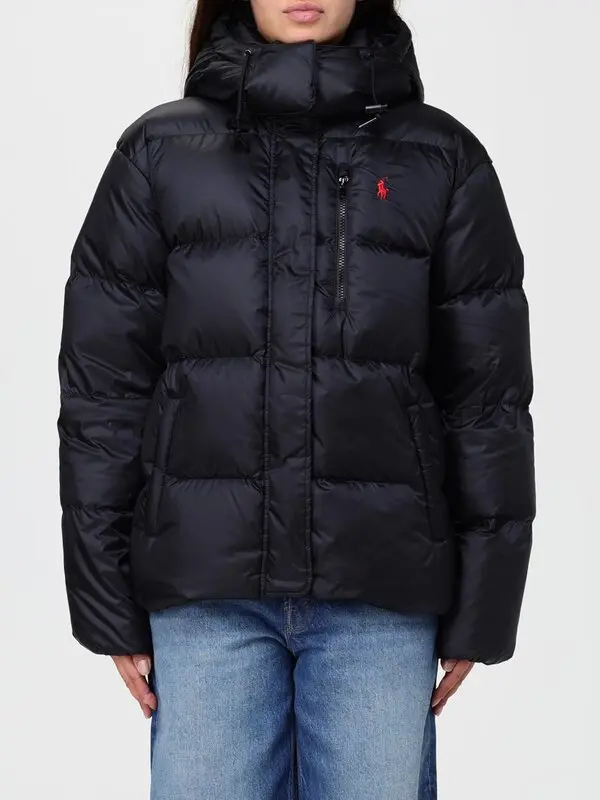 Polo Ralph Lauren Short Hooded Down Jacket In Recycled Nylon With Pony Logo