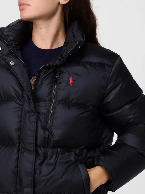 Polo Ralph Lauren Short Hooded Down Jacket In Recycled Nylon With Pony Logo