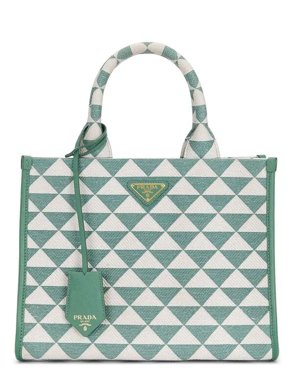 FWRD RENEW Prada Symbole Embroidered Tote Bag