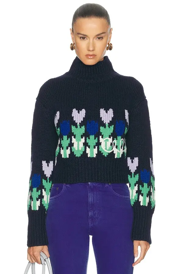 Chloé Playful Knit Sweater In Navy - Dark Navy